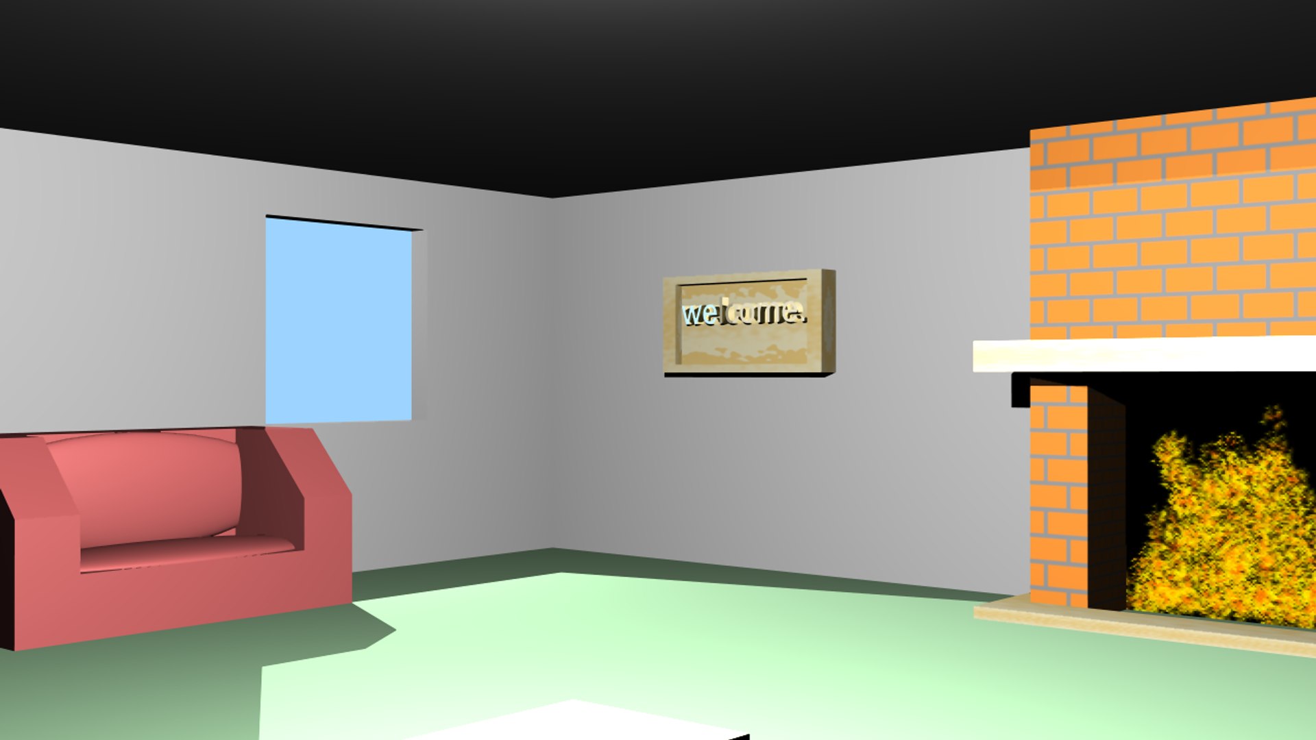 Free Simple Scene Room 3d Model