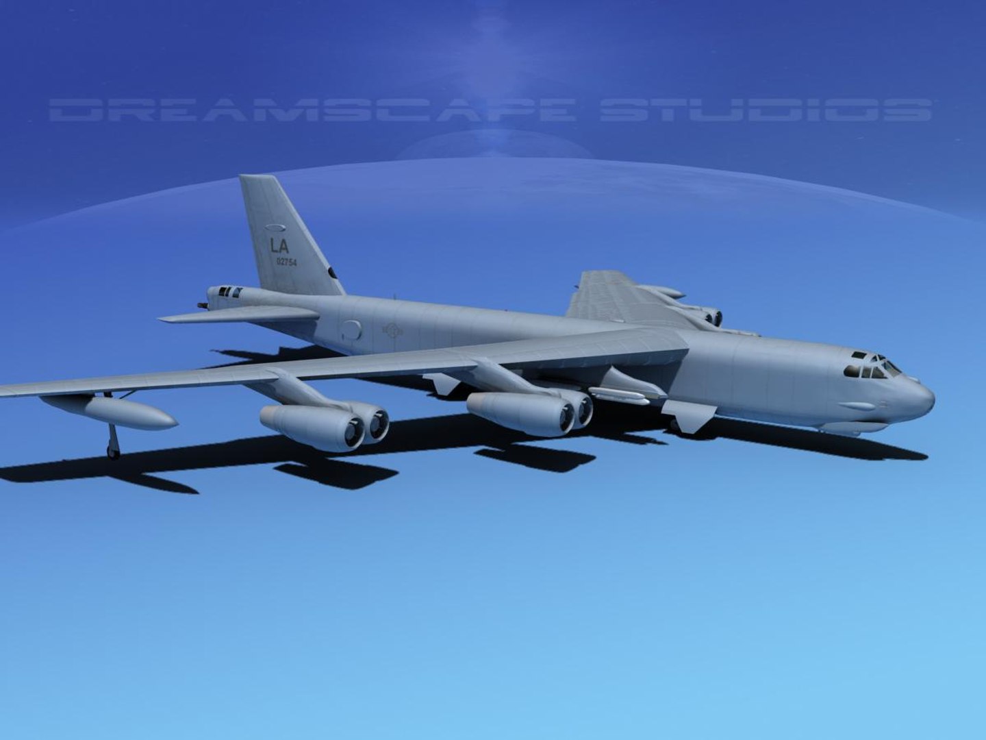 3d Boeing B-52 Stratofortress Bomber Model