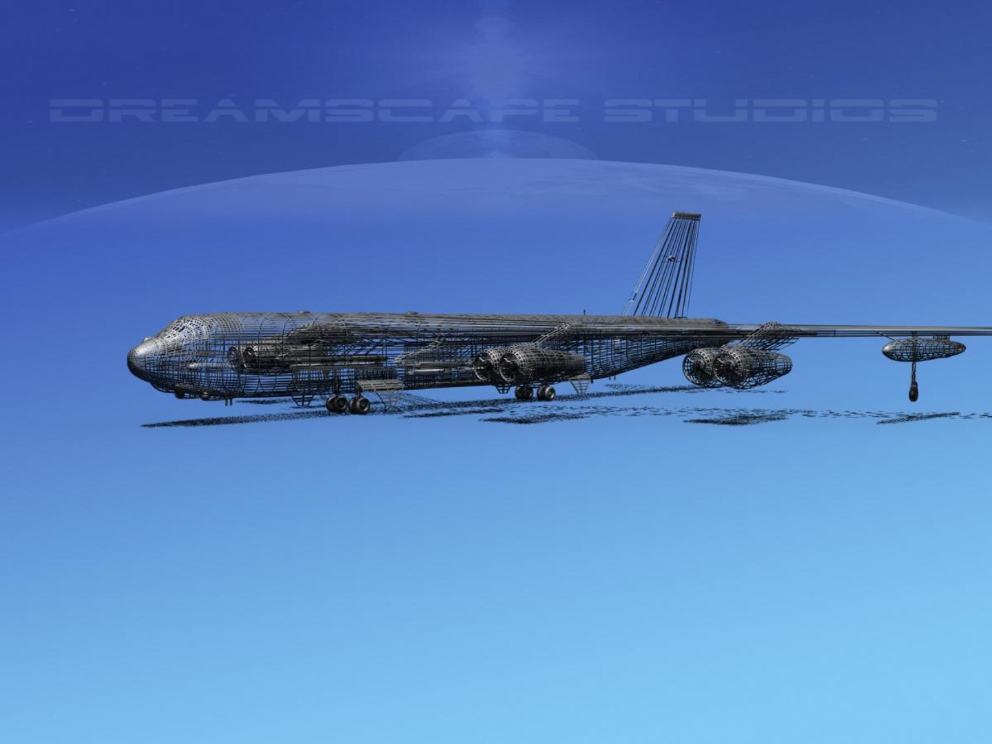 3d Boeing B-52 Stratofortress Bomber Model