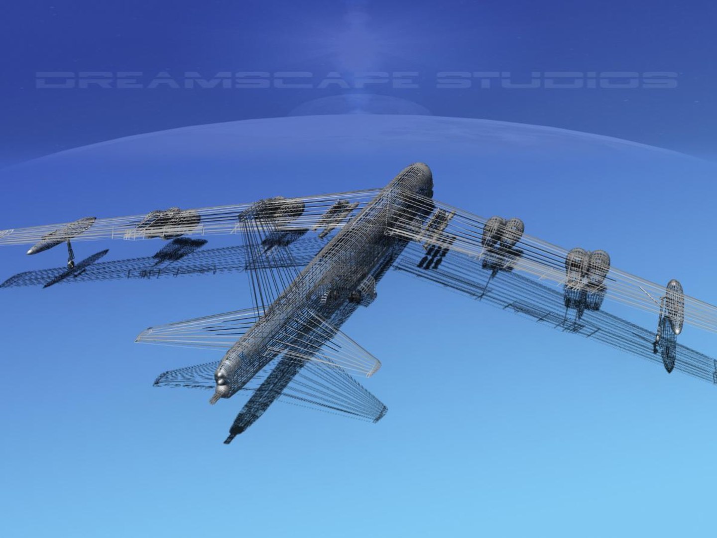 3d Boeing B-52 Stratofortress Bomber Model
