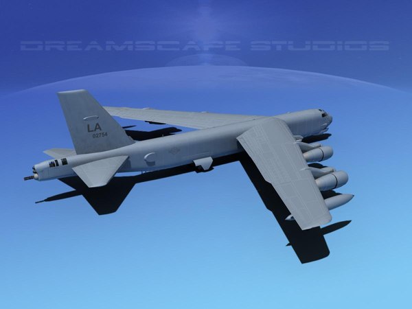 3d boeing b-52 stratofortress bomber model