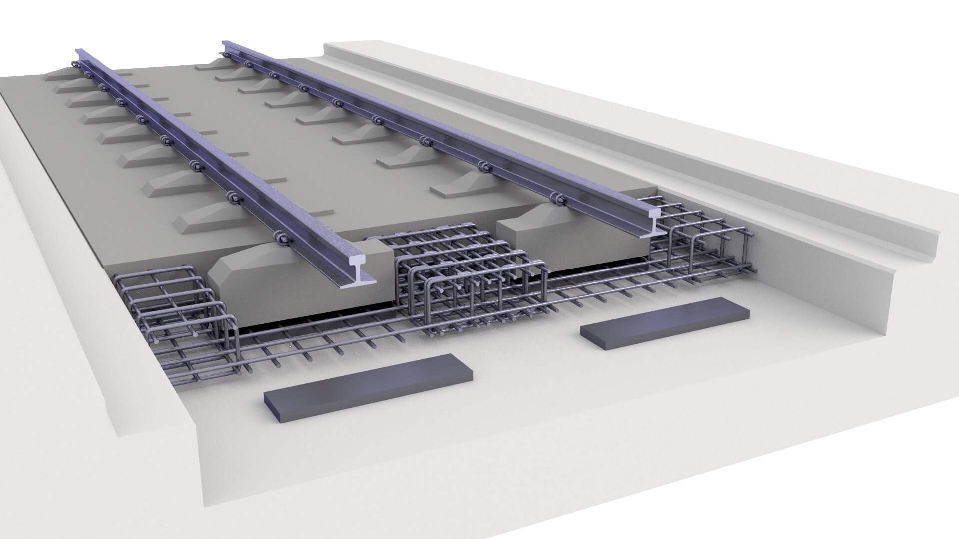 3D Railroad Tracks Cross Section V12 - TurboSquid 2417013