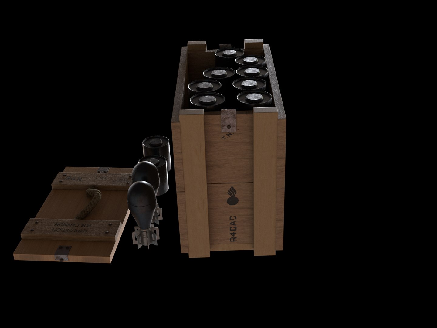 Crate explosives model - TurboSquid 1485315