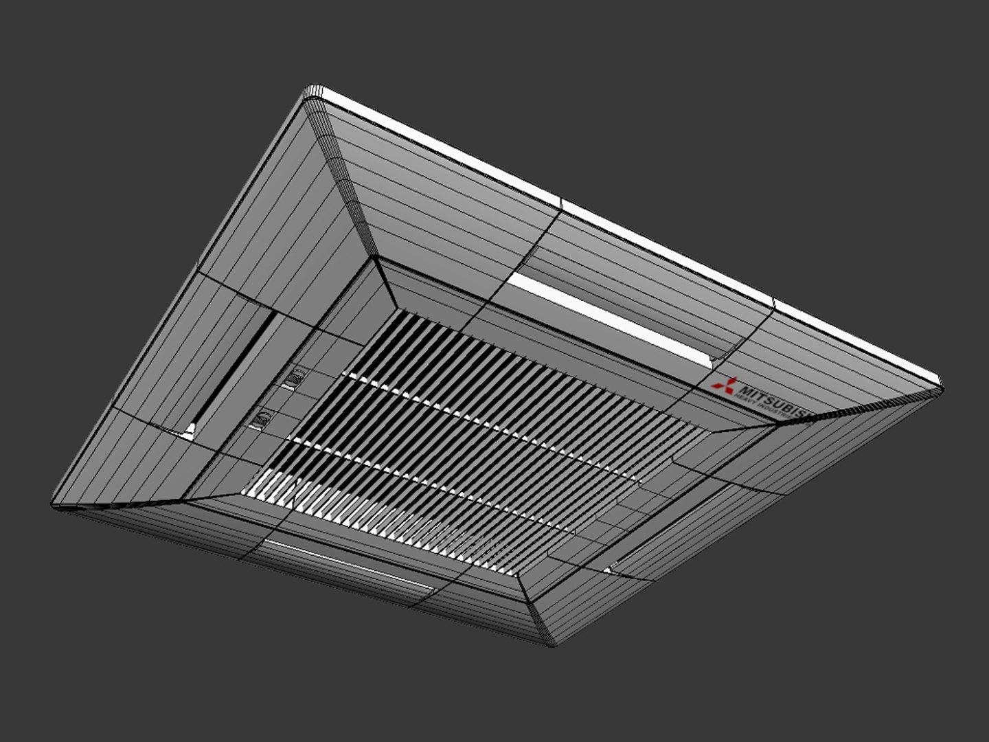 Mitsubishi Ceiling Cassette Air Conditioner 3d Model