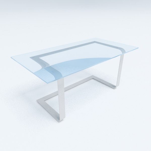 3D realistic glass table design model - TurboSquid 1314376