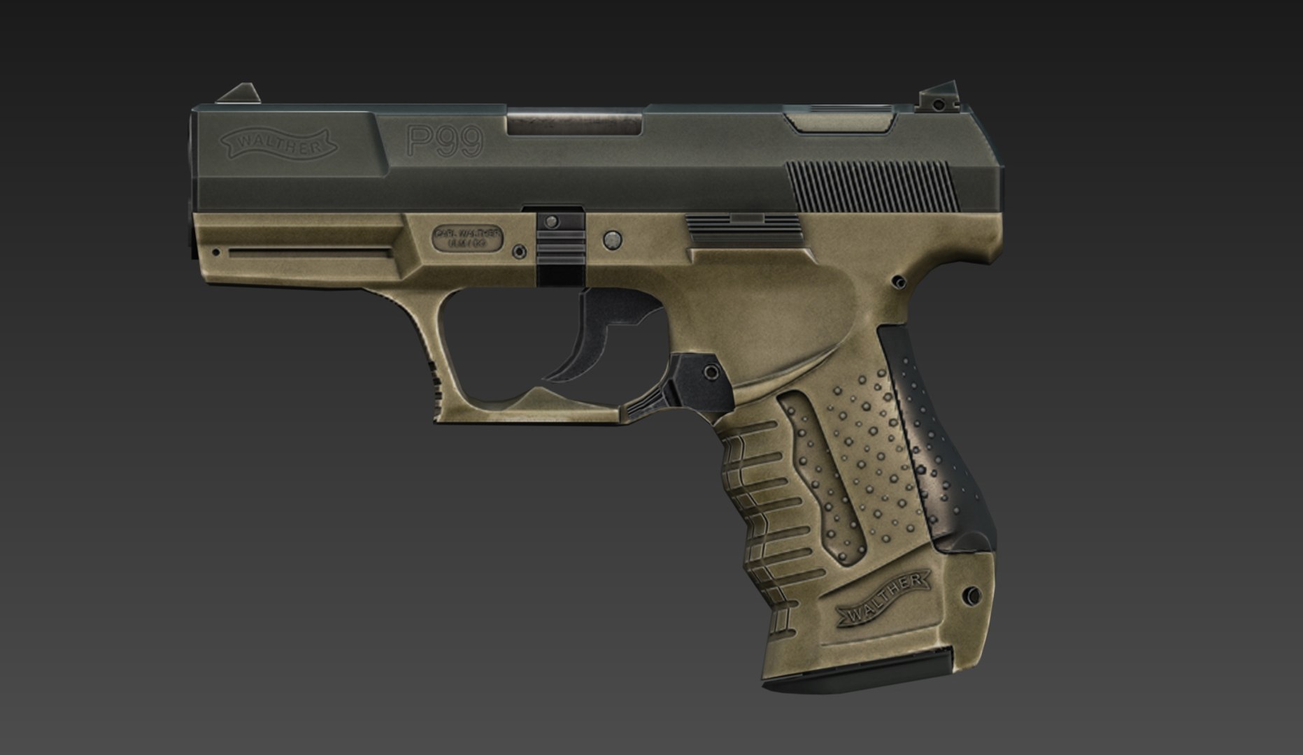 3d Walther P99 - Mesh Model