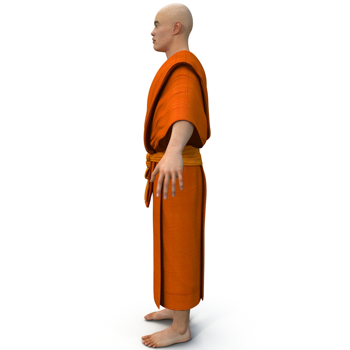 3d model buddhist monk