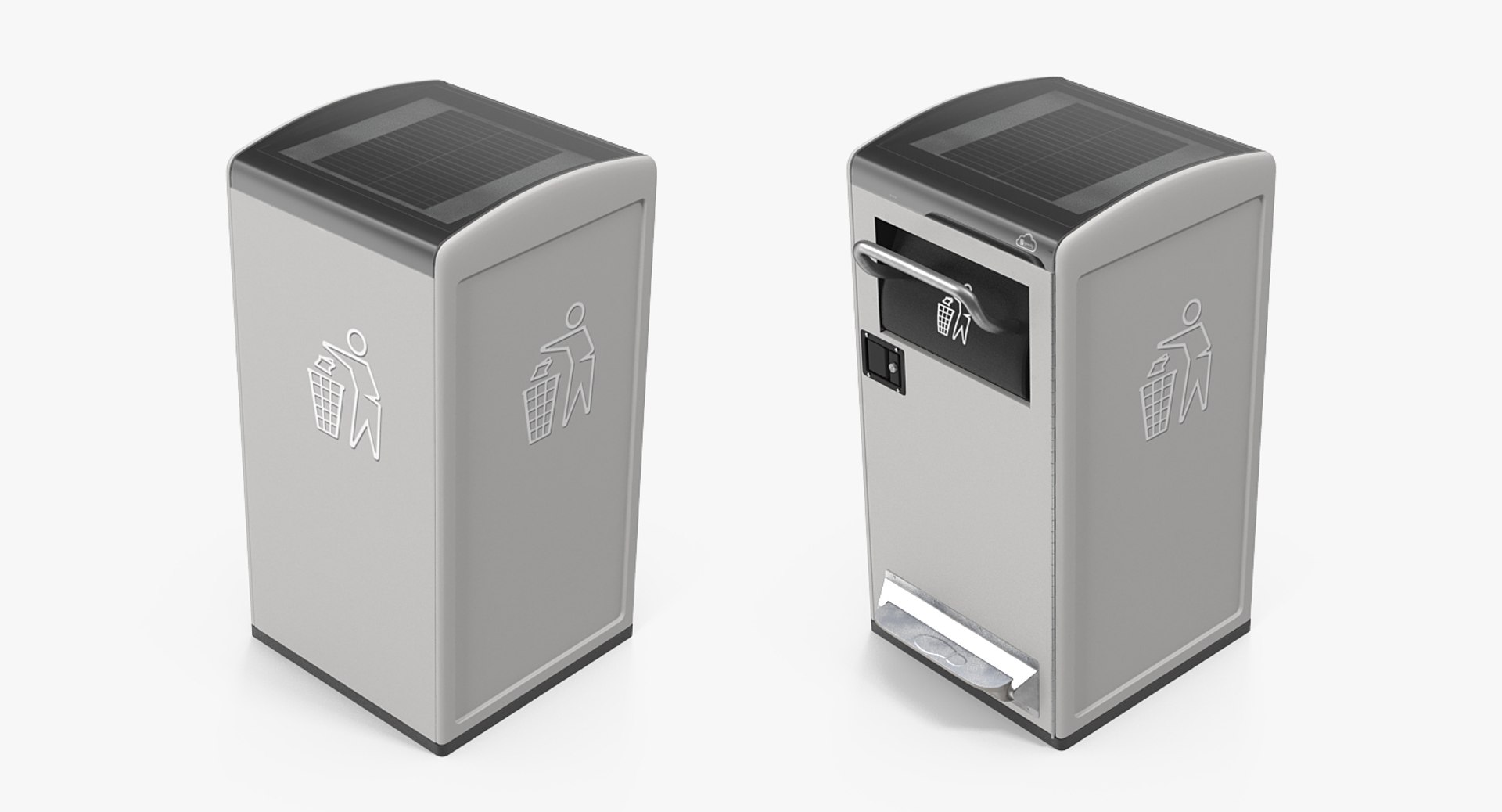 Modern Solar Smart Bin 3D Model - TurboSquid 1329638