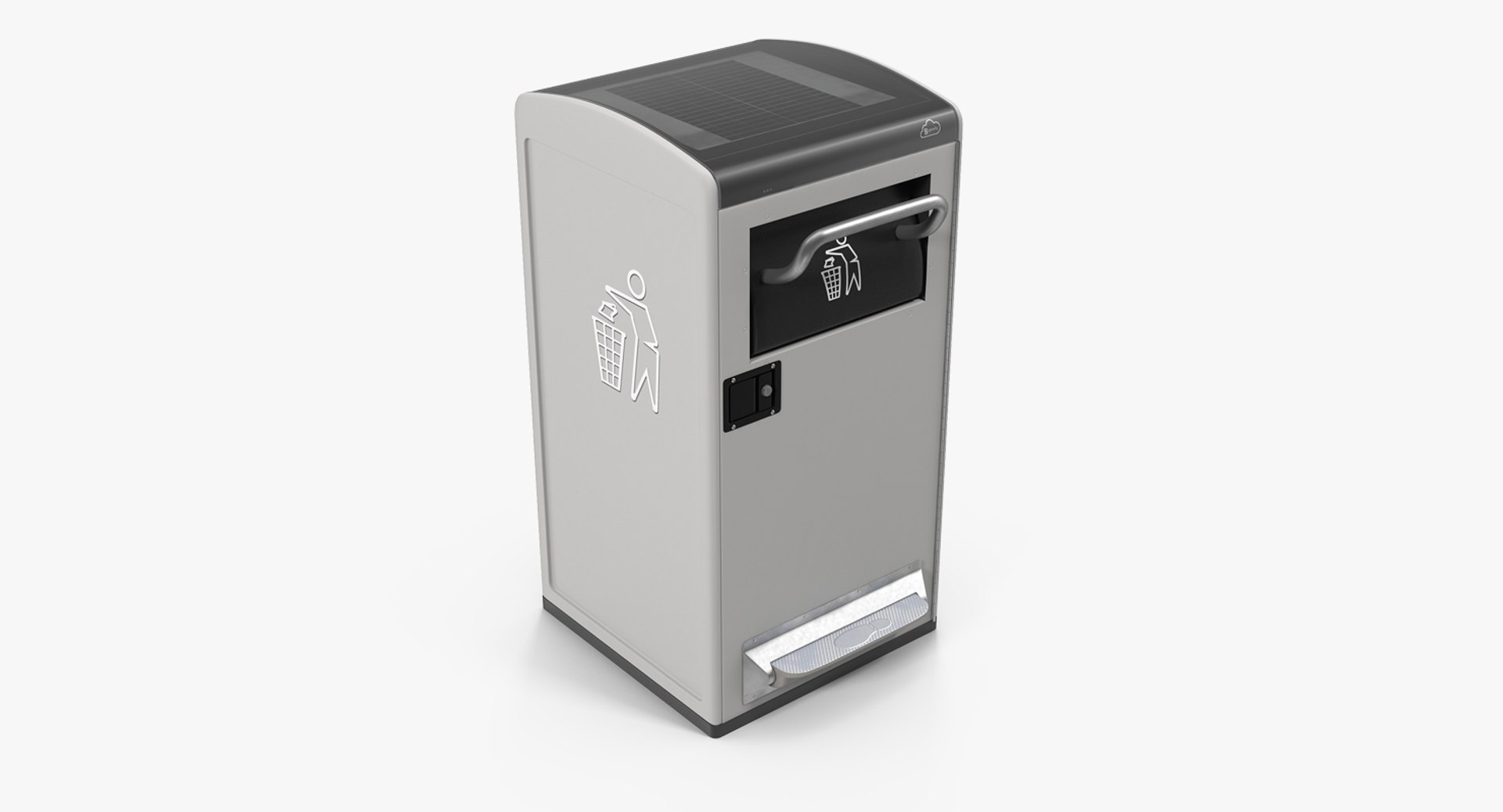 Modern Solar Smart Bin 3D Model - TurboSquid 1329638