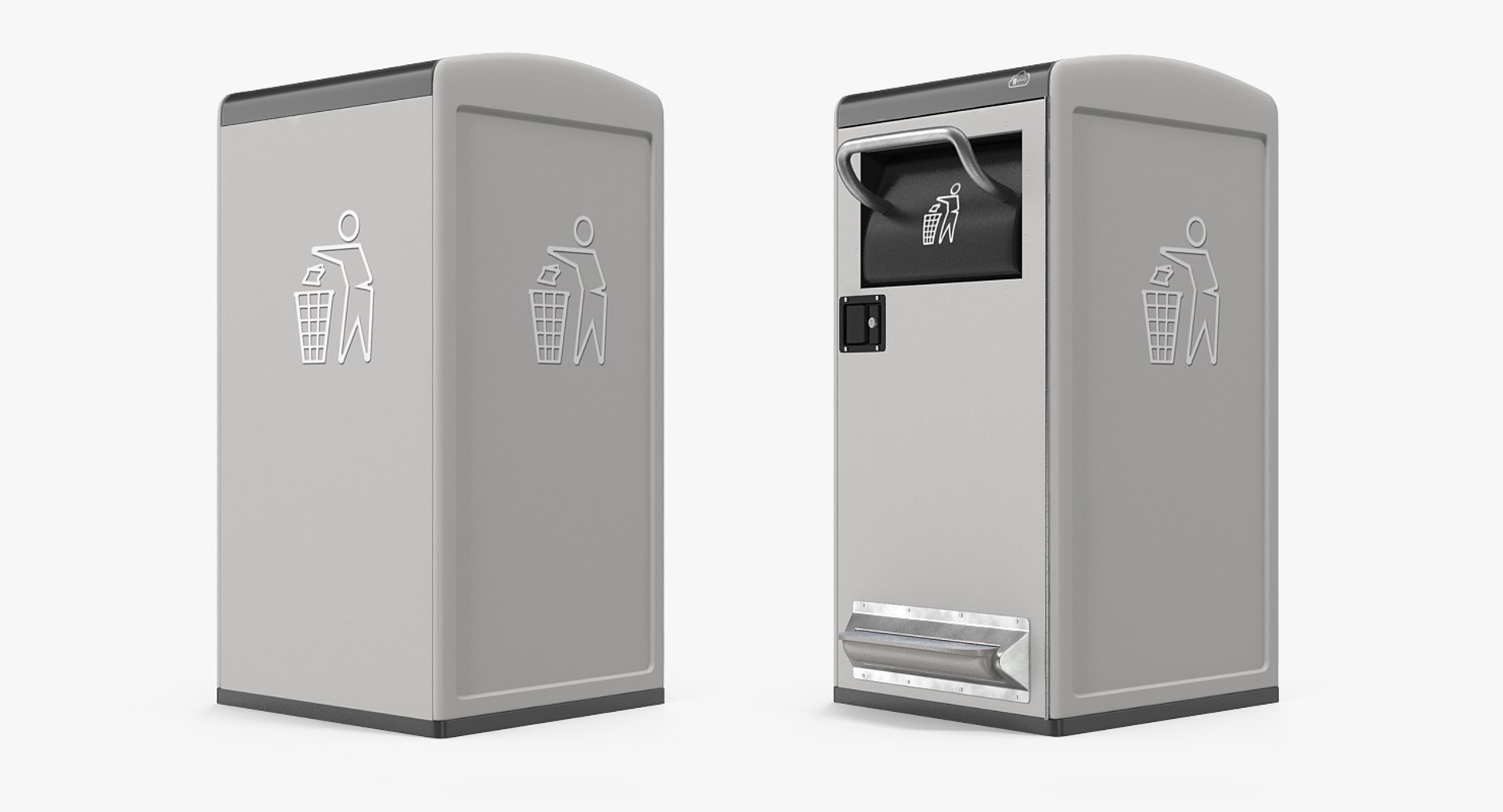 Modern Solar Smart Bin 3D Model - TurboSquid 1329638
