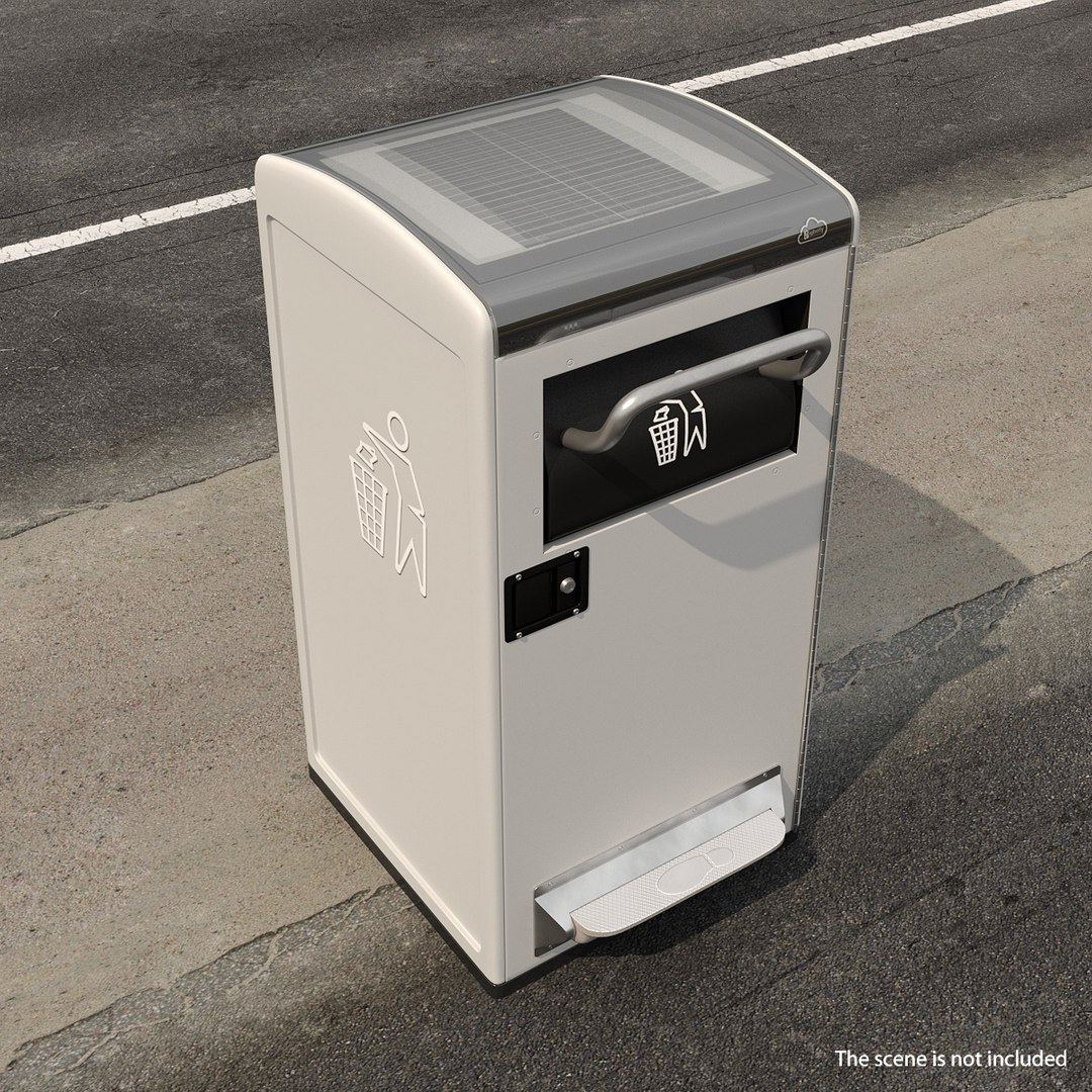 Modern Solar Smart Bin 3D Model - TurboSquid 1329638