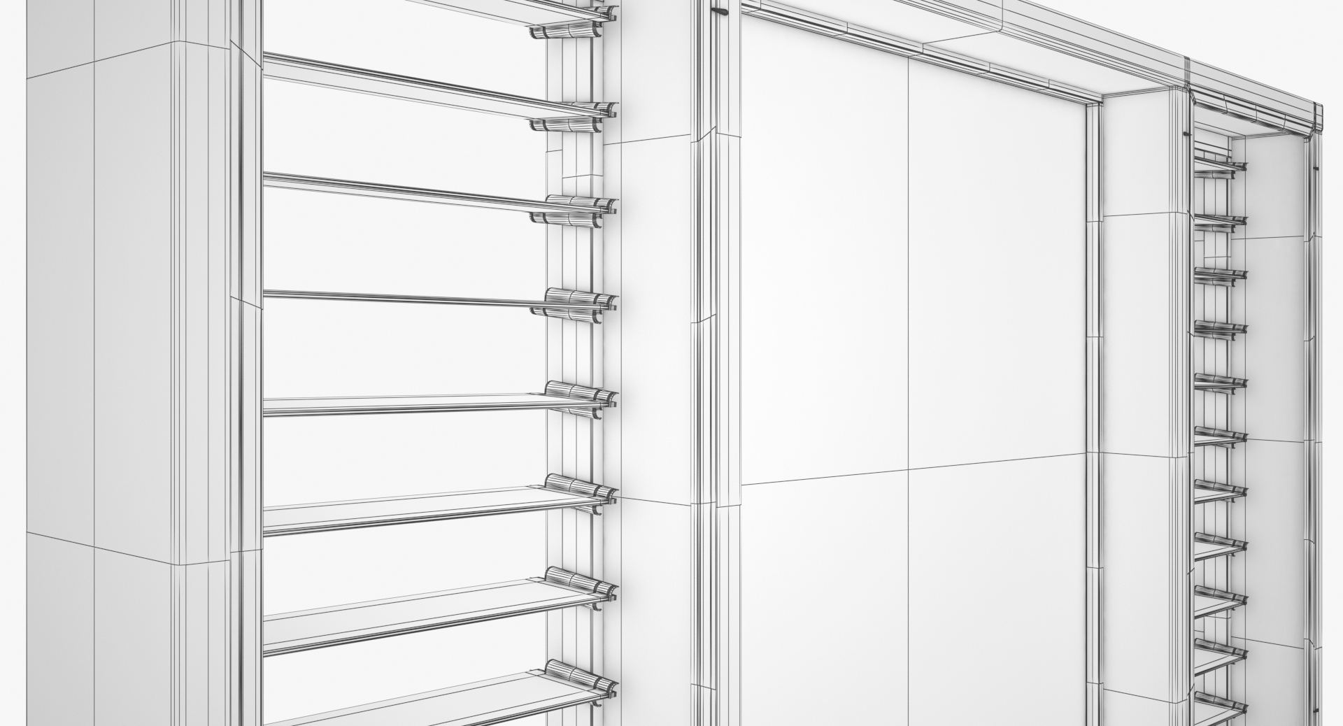 2m x 1m window frame 3D model - TurboSquid 1325327