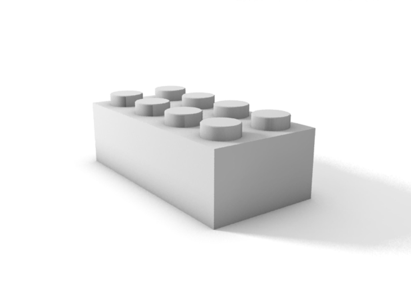 4x2 generic lego brick 3d 3ds