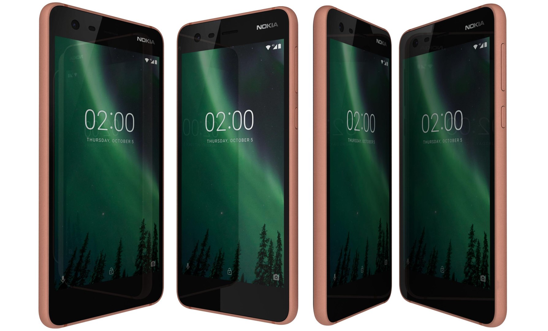 Nokia 2 Copper Black 3D - TurboSquid 1223399