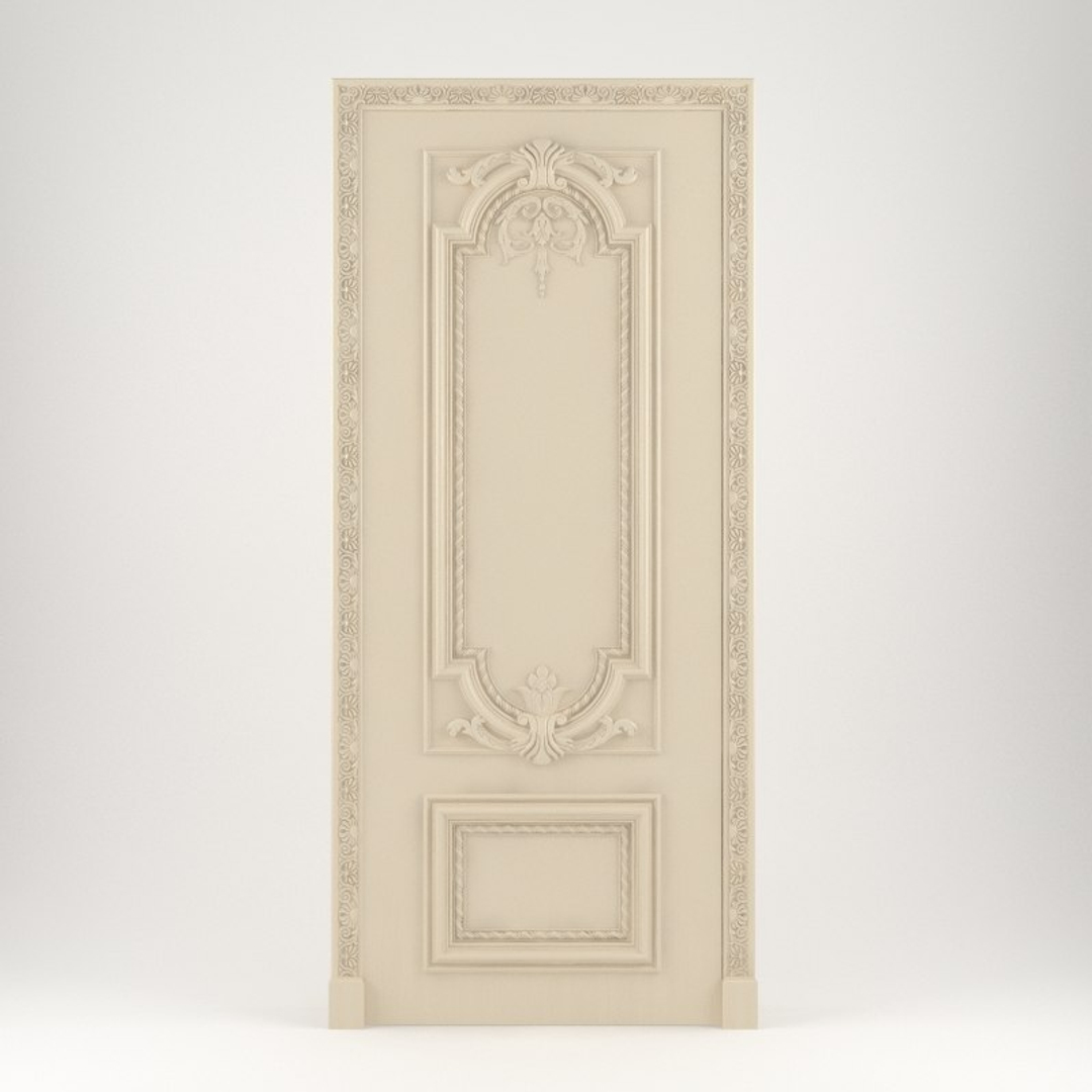 Realistic Classic Door 3d Model