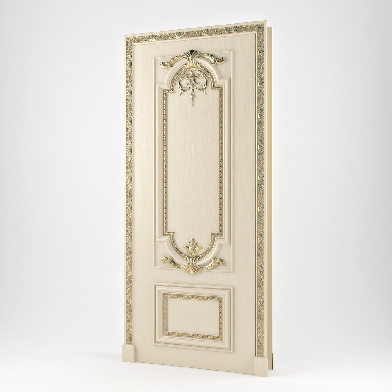 realistic classic door 3d model