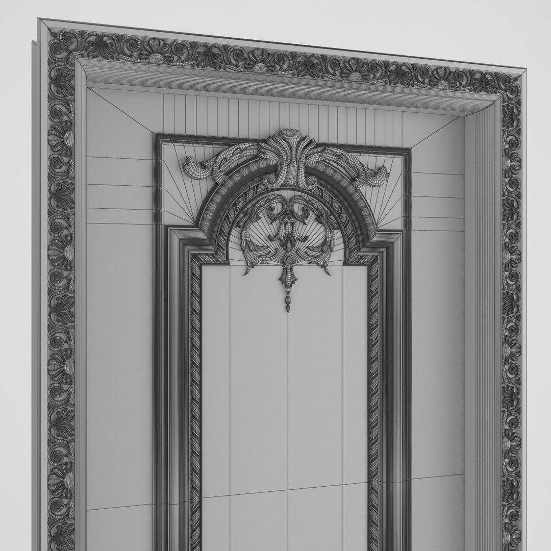 Realistic Classic Door 3d Model