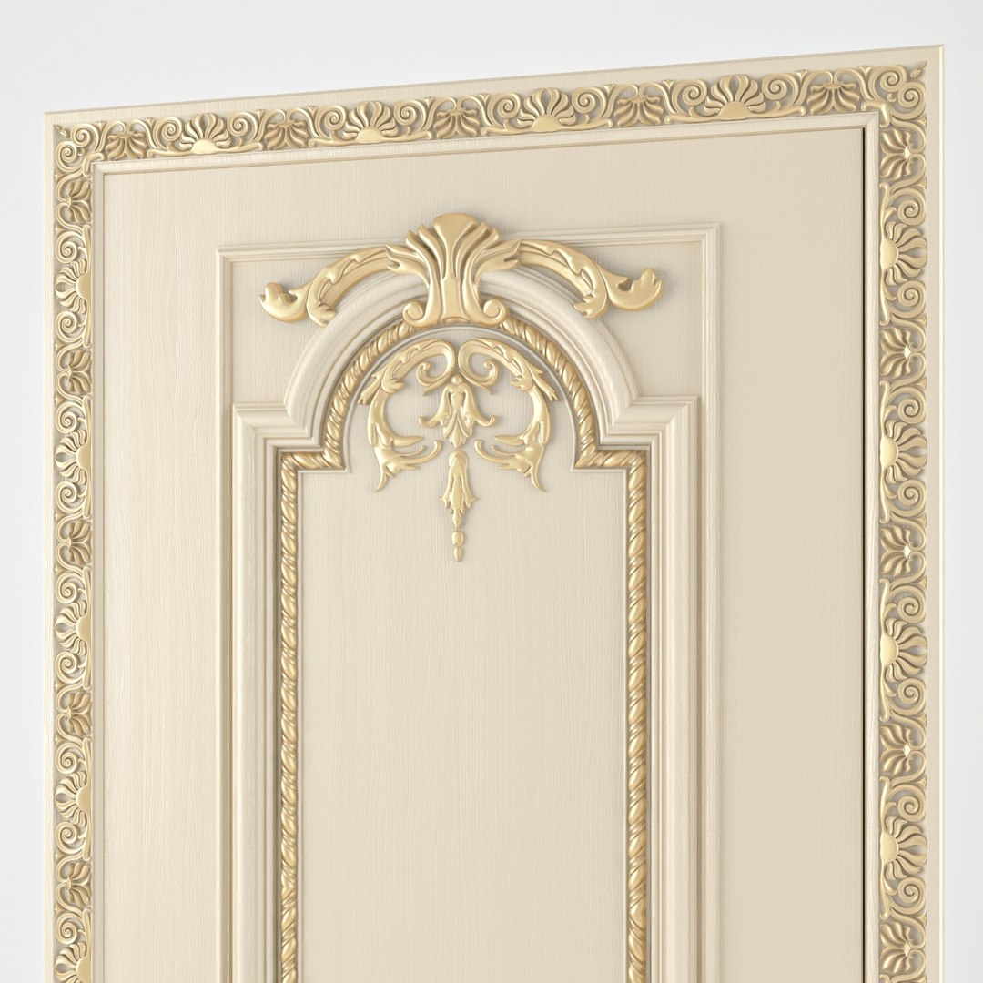 Realistic Classic Door 3d Model