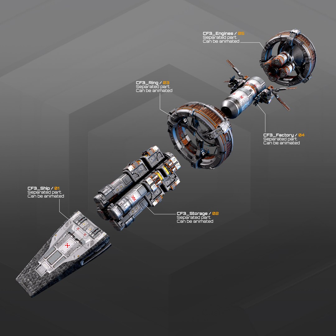 Modular Starships 3D Model - TurboSquid 1408658