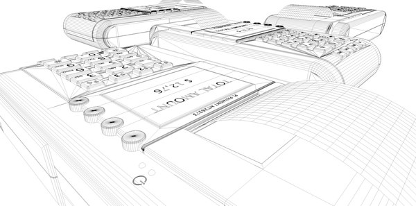 credit card reader 3d model