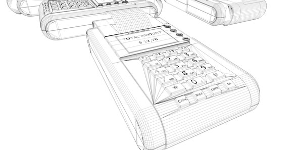 credit card reader 3d model