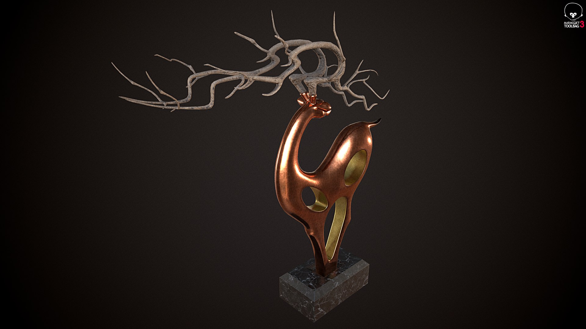Copper Deer Decoration 3D Model - TurboSquid 1924526