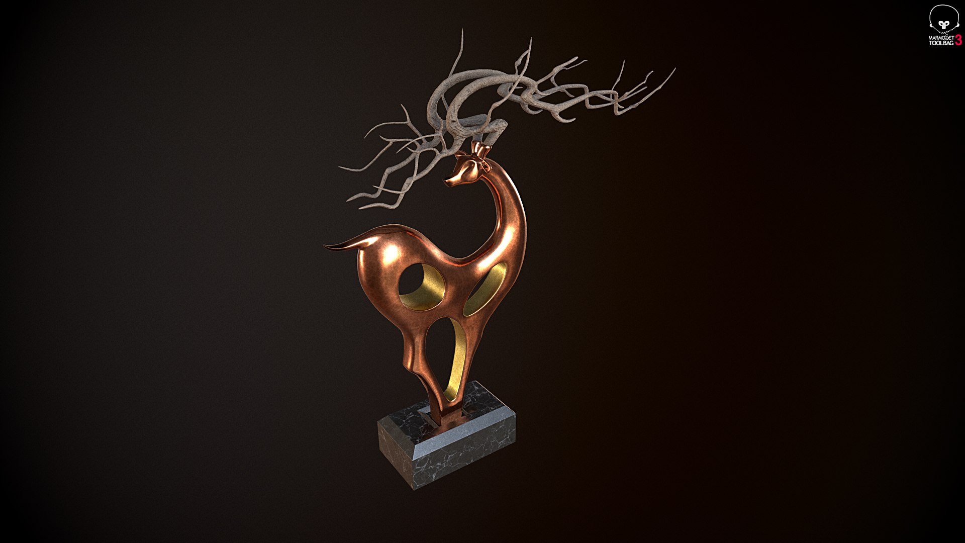 Copper Deer Decoration 3D Model - TurboSquid 1924526