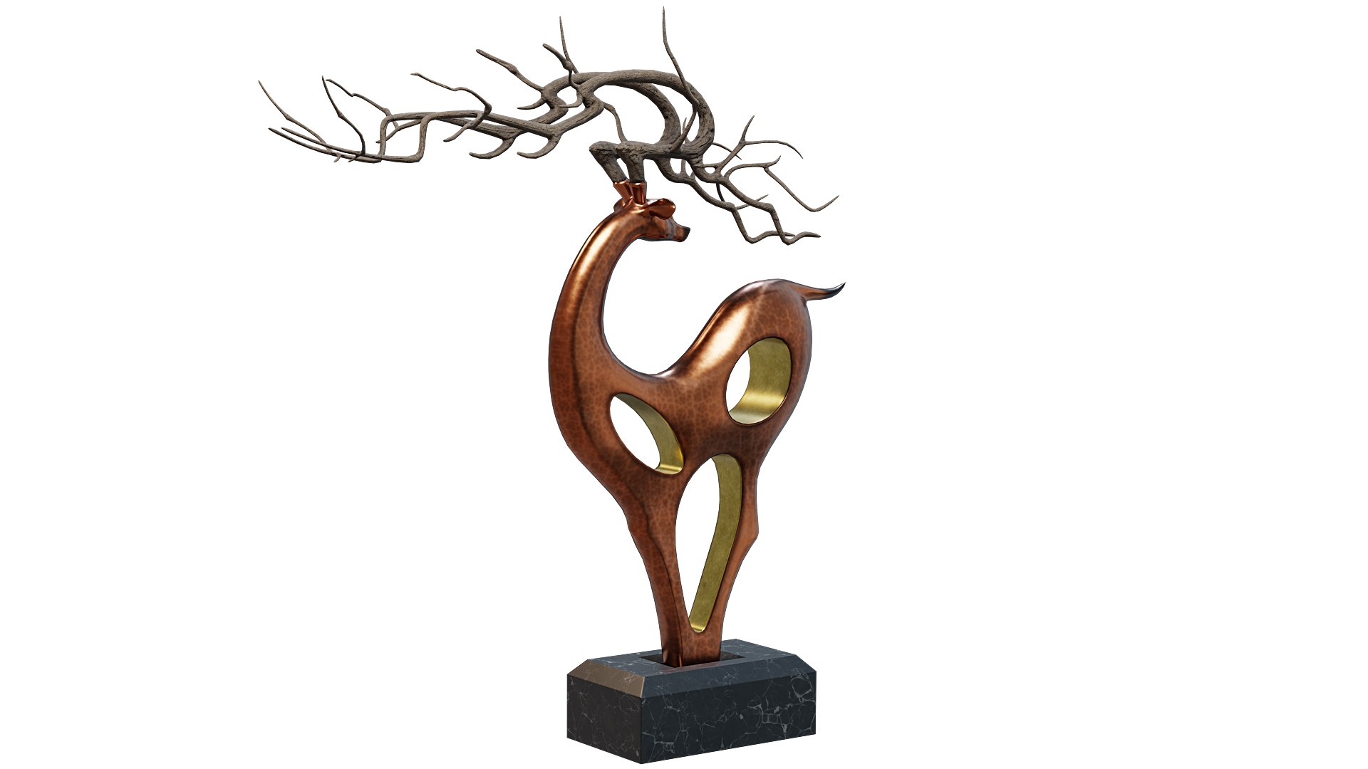 Copper Deer Decoration 3D Model - TurboSquid 1924526