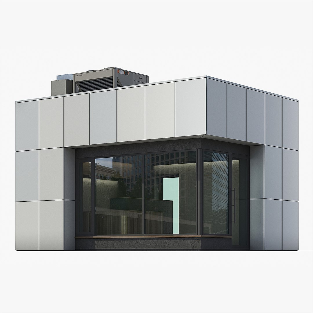 Small Commercial Building 3D - TurboSquid 2078363