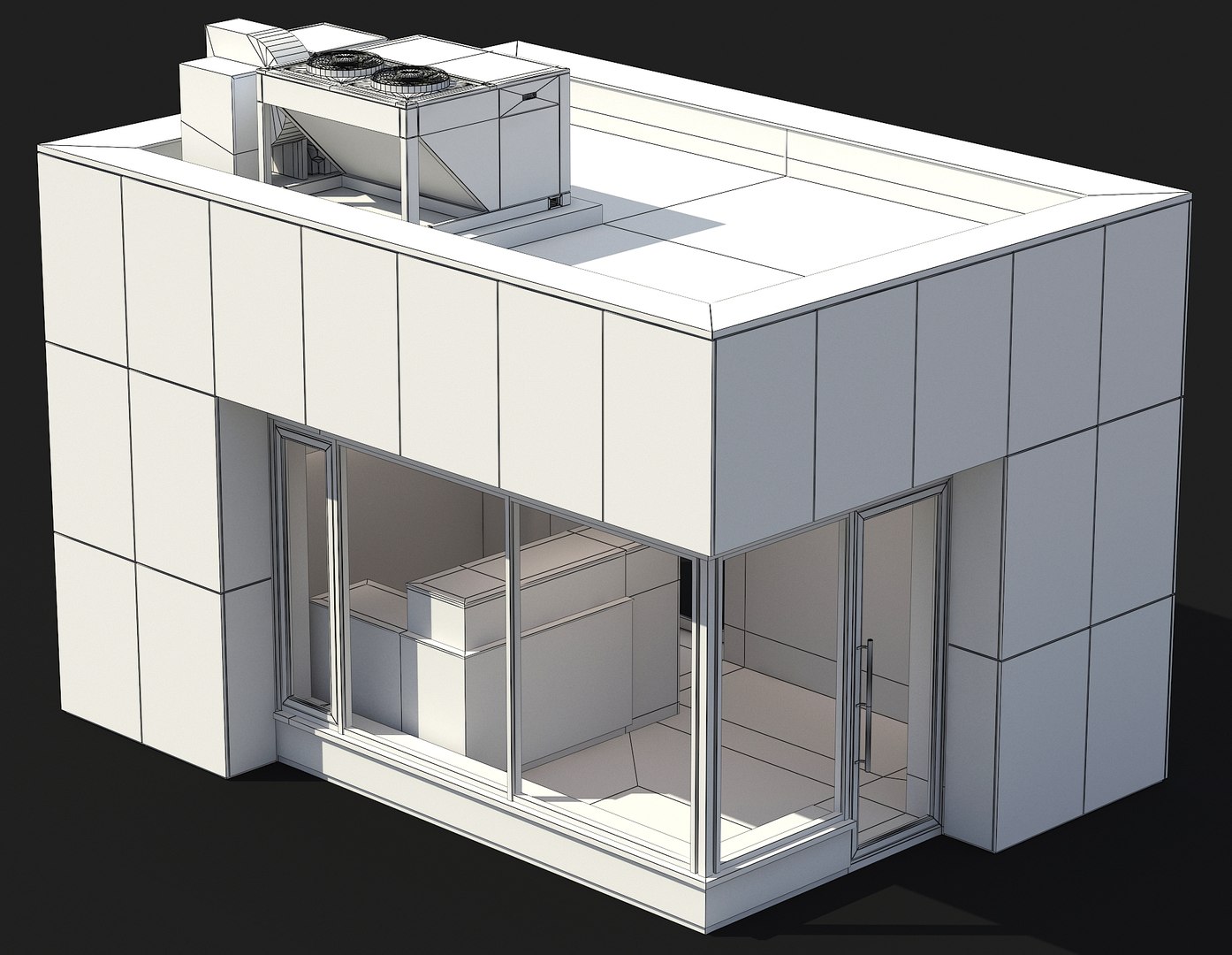 Small Commercial Building 3D - TurboSquid 2078363