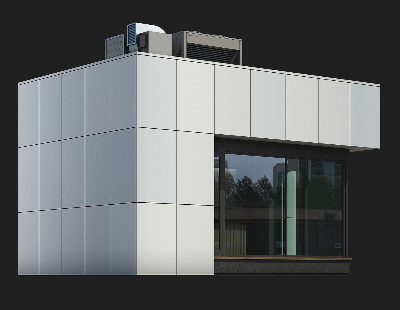 Small Commercial Building 3D - TurboSquid 2078363