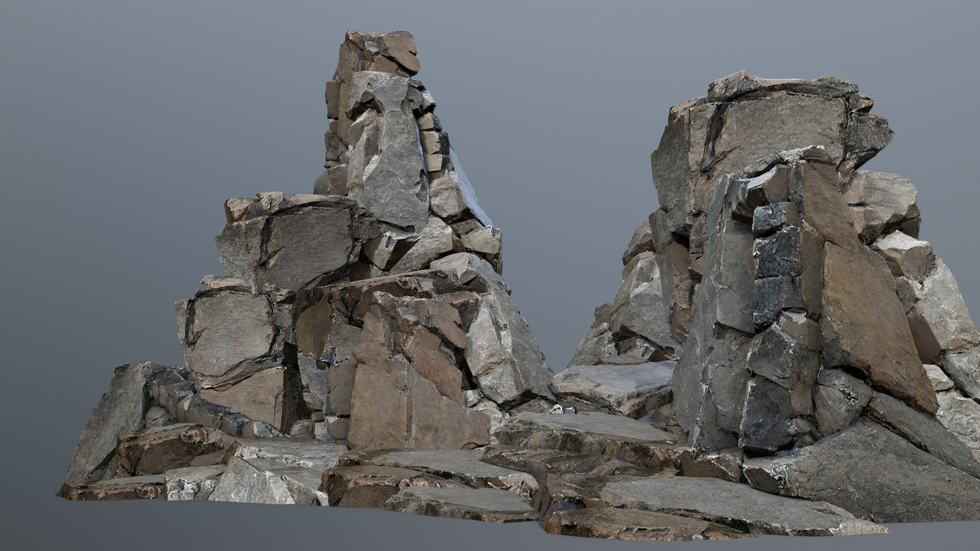 3D Cliff Rocks - TurboSquid 2220022