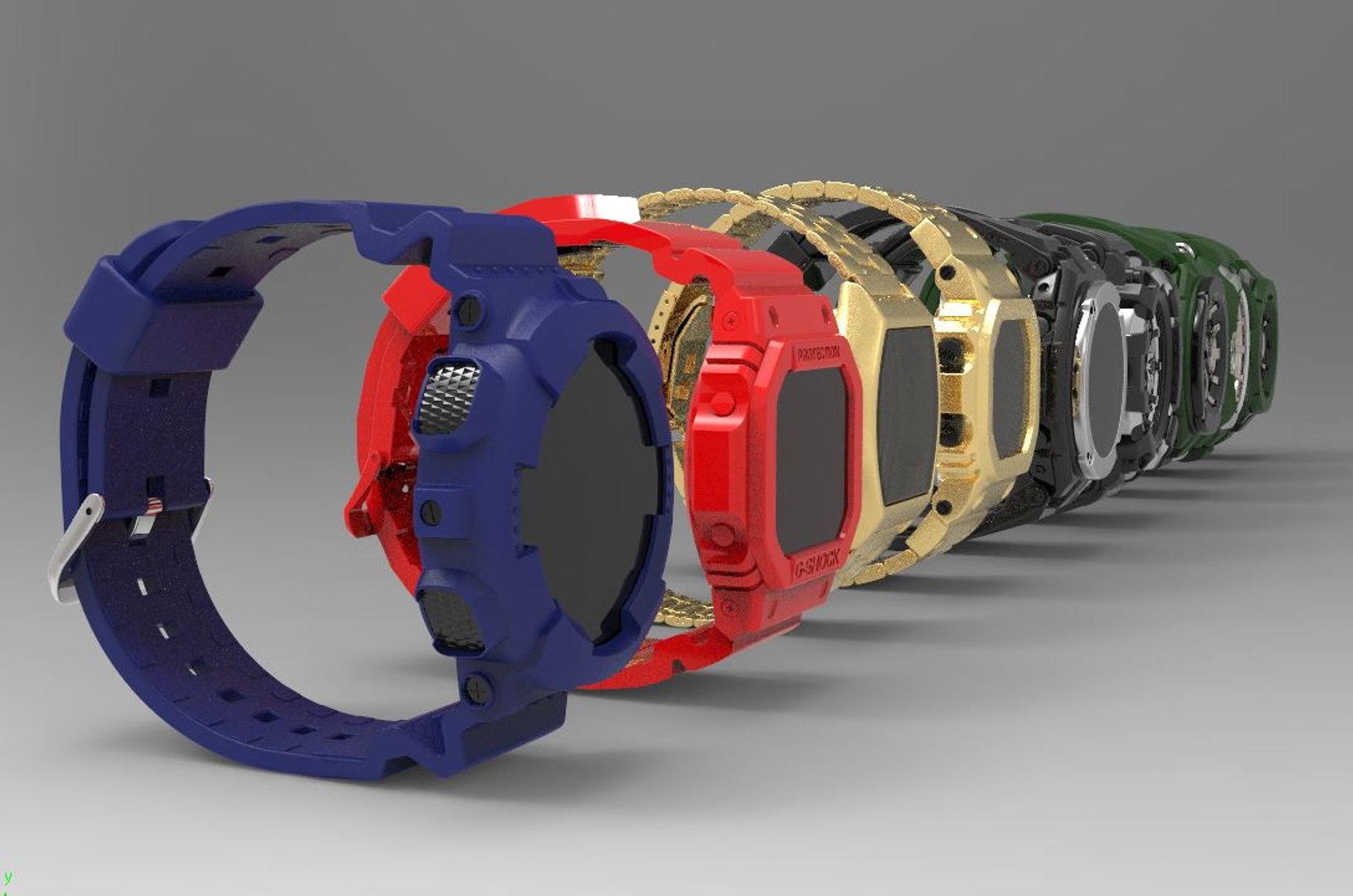 Casio G-Shock Watches 9 Pcs 3D - TurboSquid 1732235