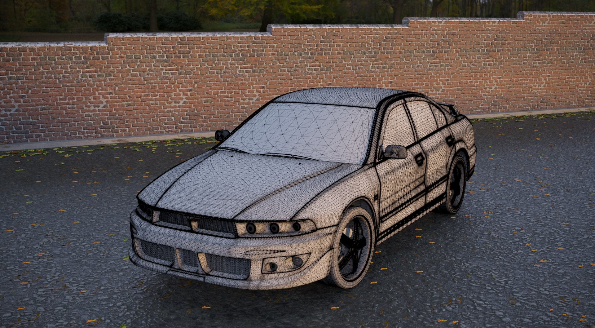 3D Mitsubishi Galant 1996 - 1999 -- 8th Generation -- Sedan ...