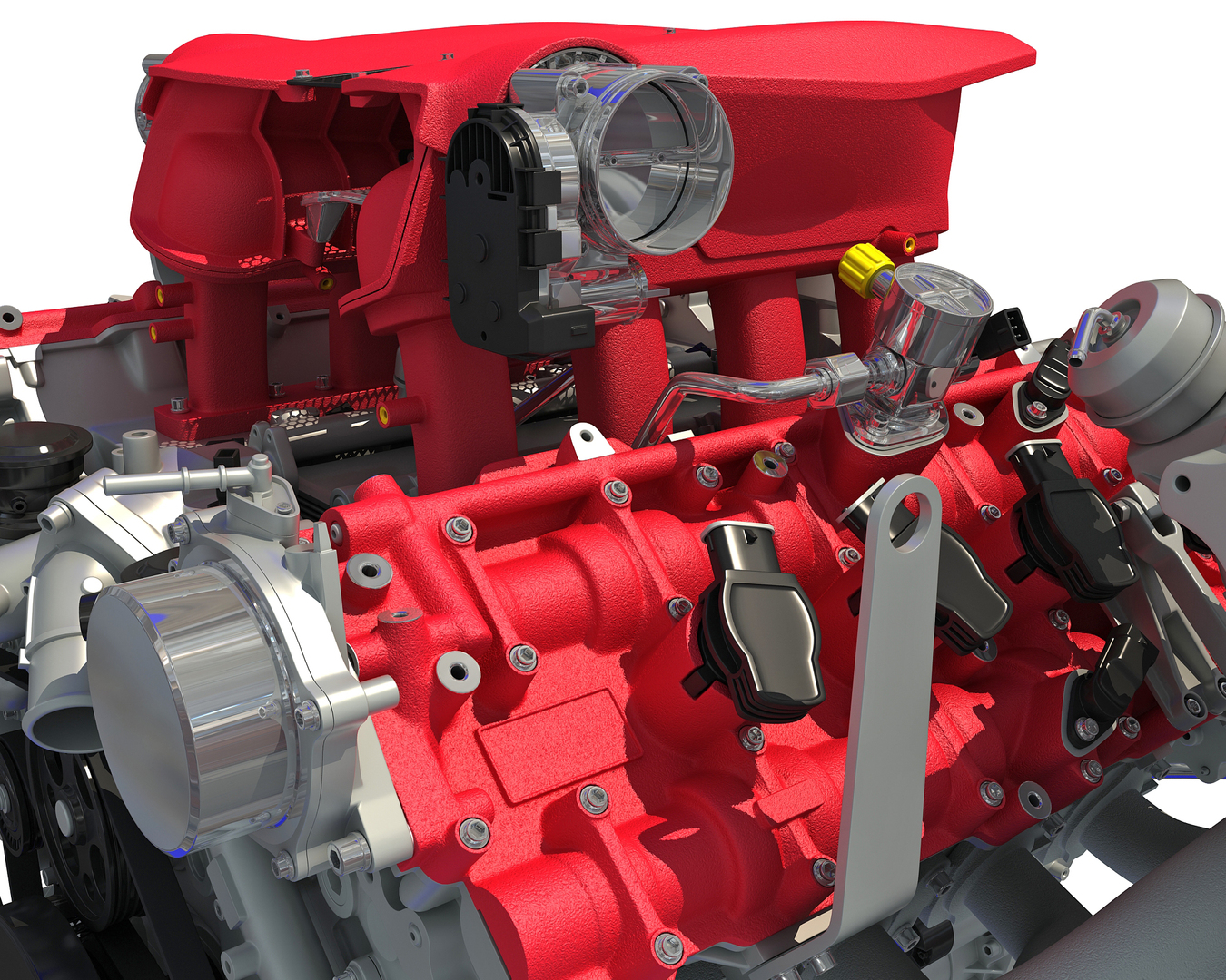 3D model twin turbocharged v8 engine - TurboSquid 1247630