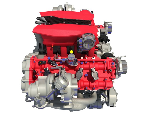 3D model twin turbocharged v8 engine - TurboSquid 1247630