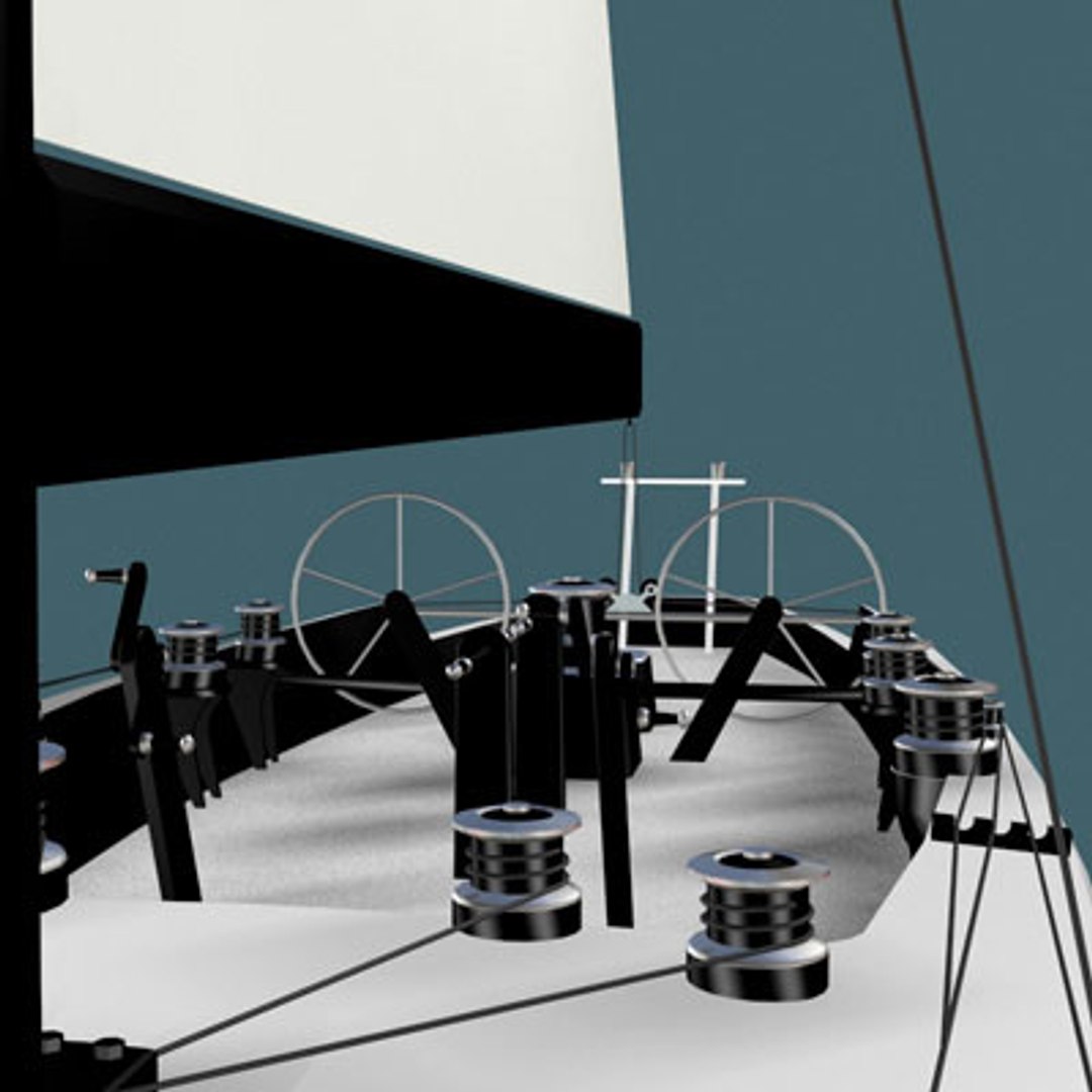 3d Americas Cup Sailboat Racing Yacht Model