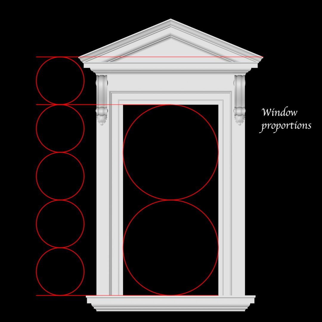 Classical Window Frame Model - TurboSquid 1587346