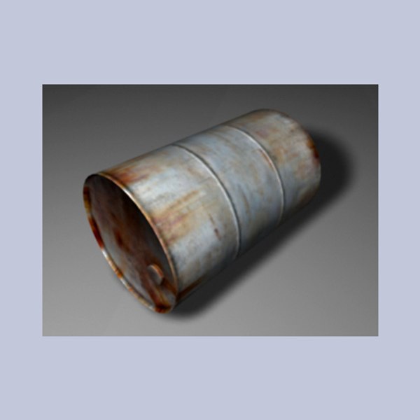 3d model metal barrel