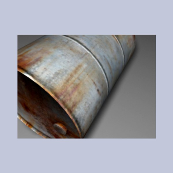 3d model metal barrel