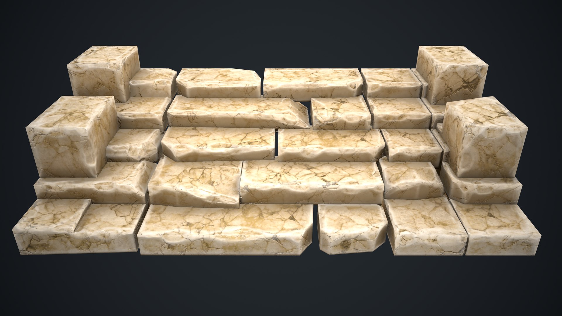 Marble Stairs 3D Model - TurboSquid 1653862