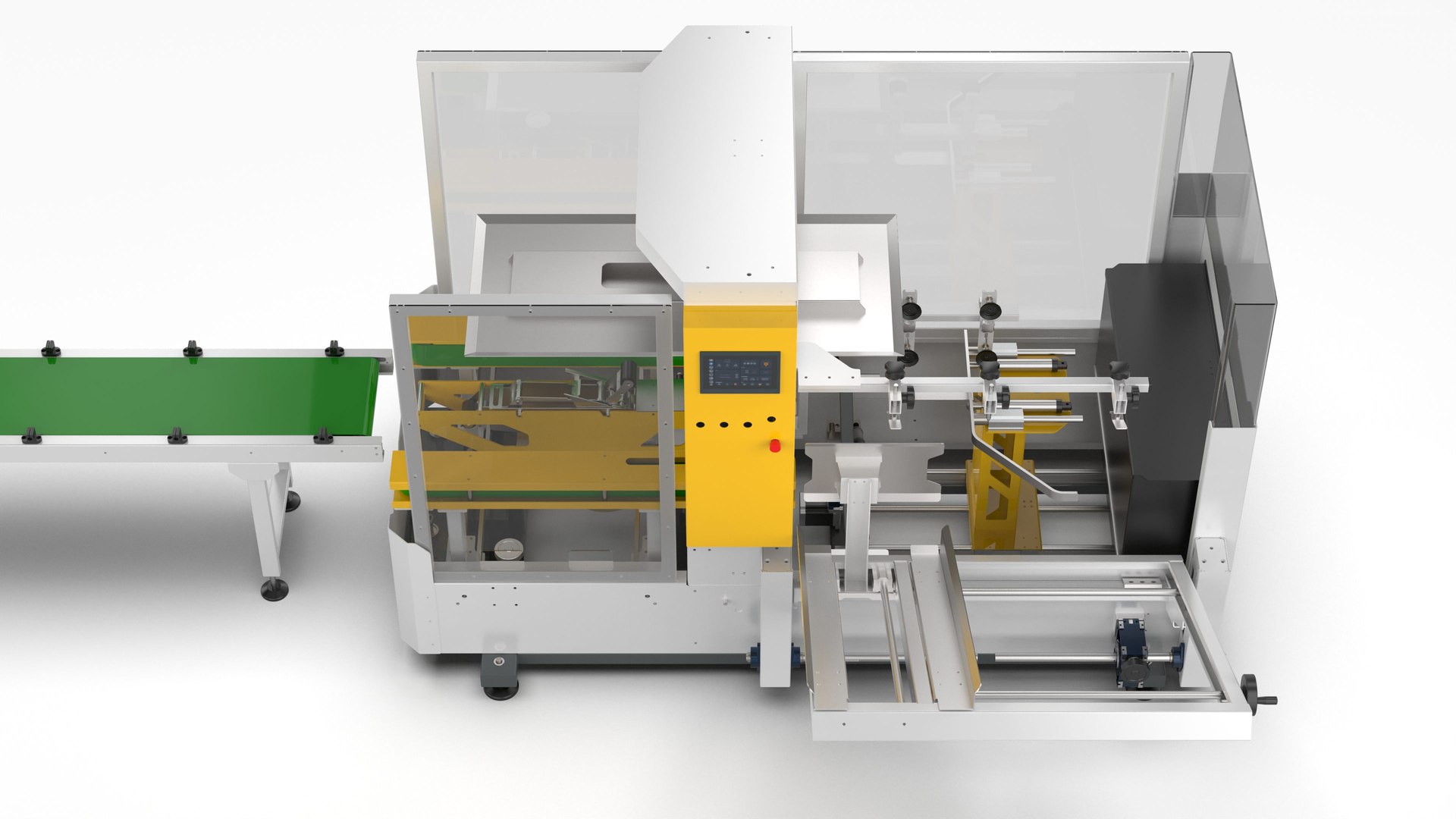 3D Automatic Unpacking And Sealing Line For Audio Factory Model ...