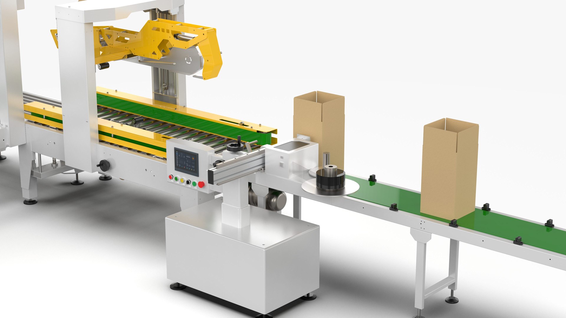 3D Automatic Unpacking And Sealing Line For Audio Factory Model ...