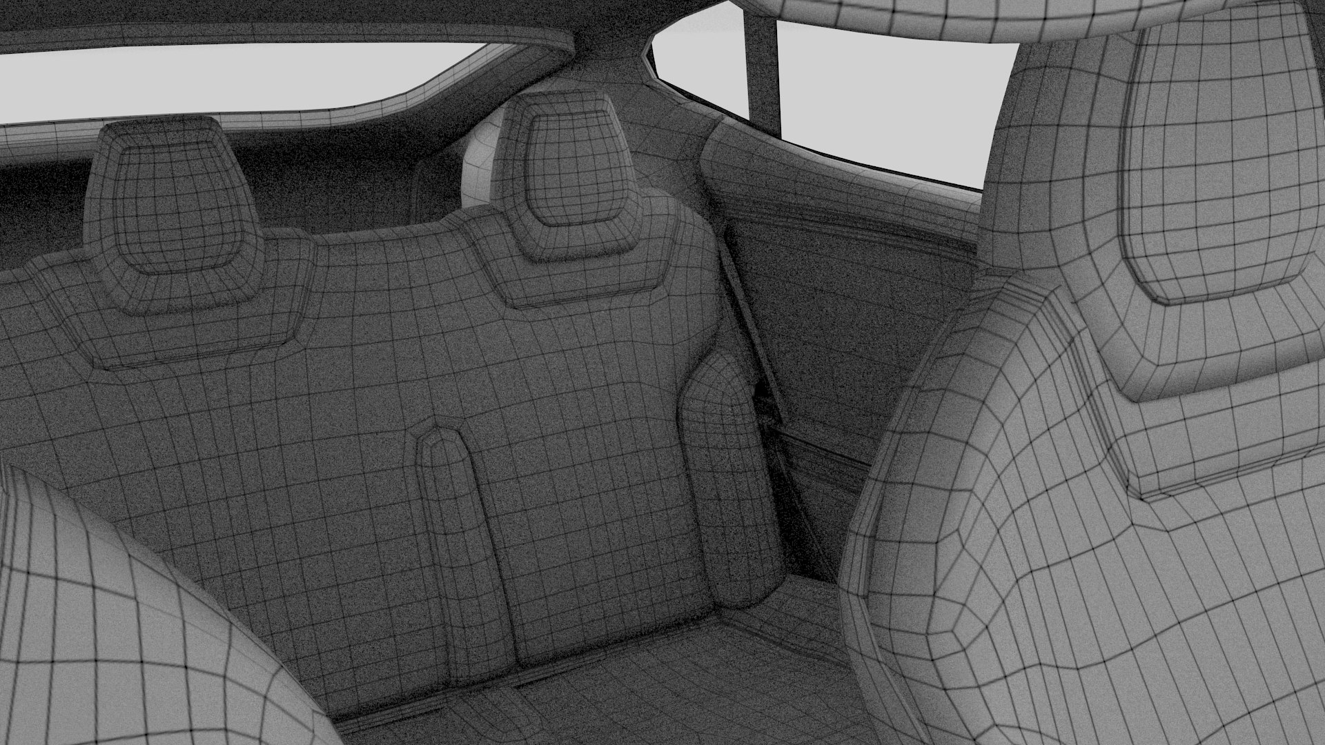 tesla s interior modeled 3d model
