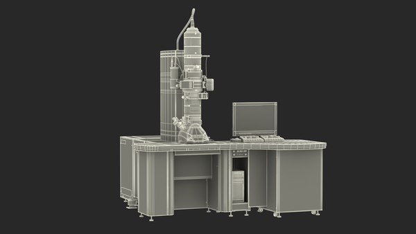 modelo 3d Microscopio electrónico genérico con sistema de control ...
