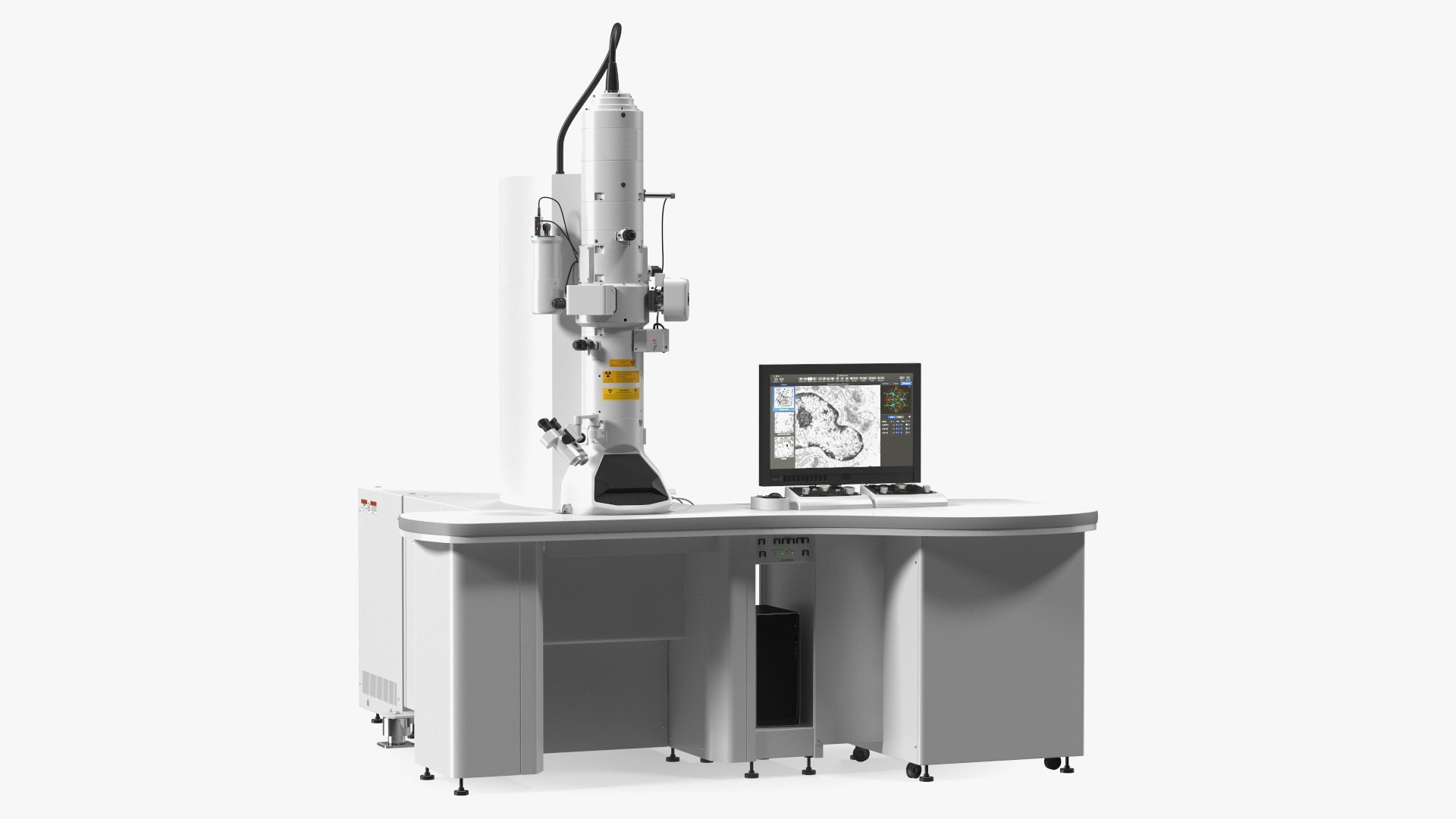 3D Generic Electron Microscope with Control System - TurboSquid 1886132
