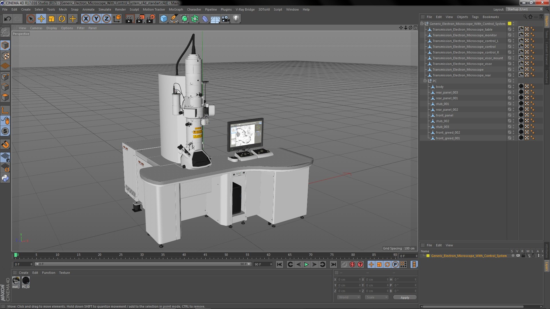 3D Generic Electron Microscope with Control System - TurboSquid 1886132
