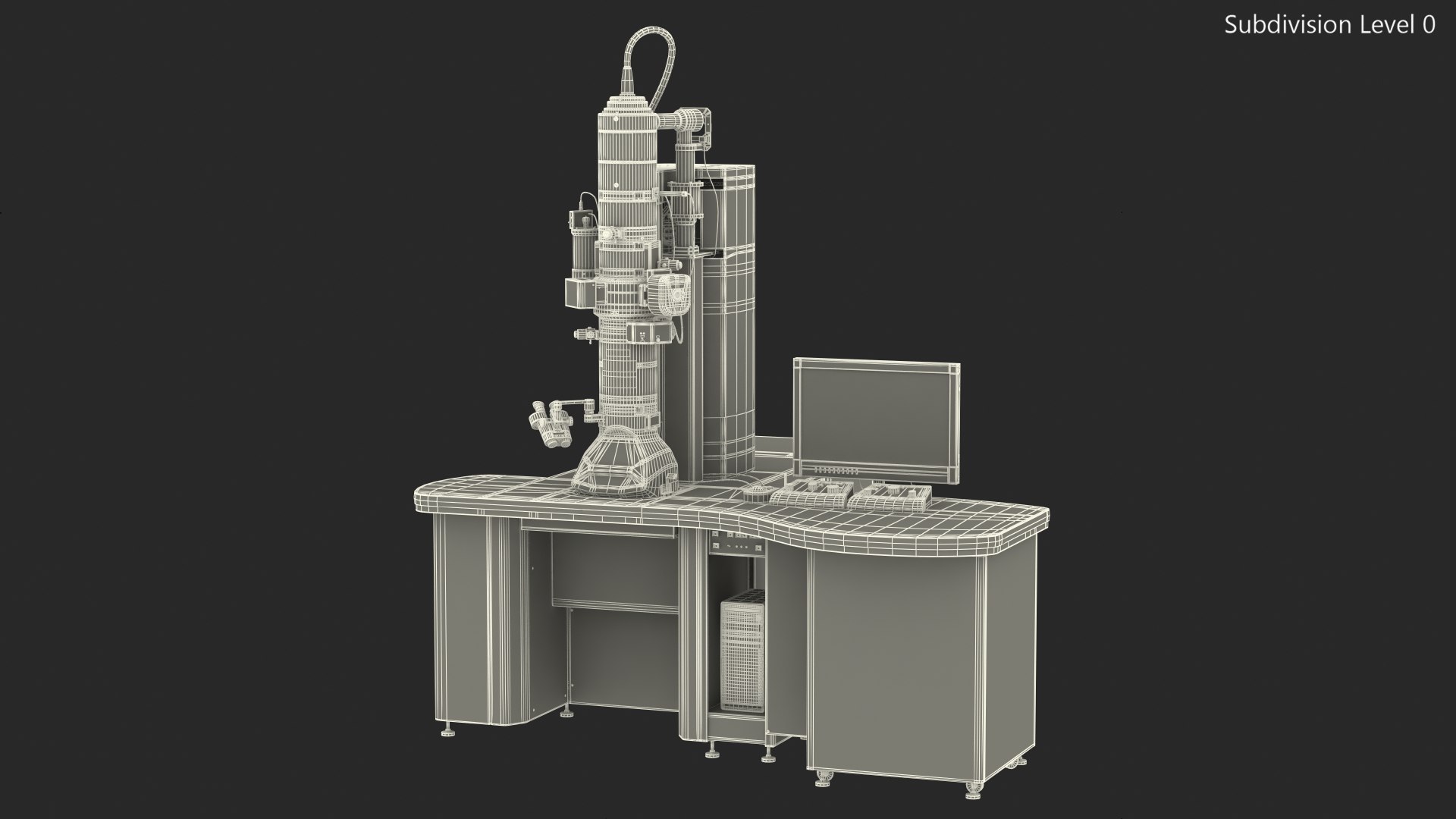3D Generic Electron Microscope with Control System - TurboSquid 1886132