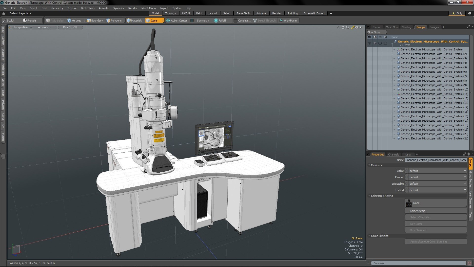 3D Generic Electron Microscope with Control System - TurboSquid 1886132