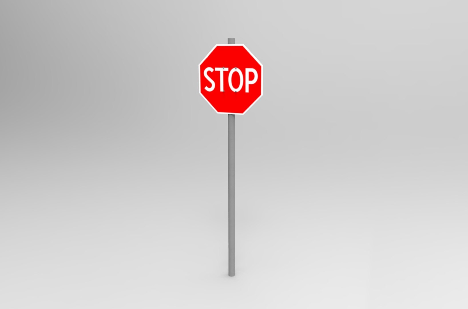 3d Model Stop Sign